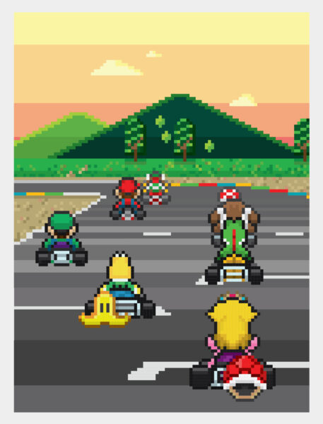 Mario Kart Print | Mario Kart Poster - The Final Lap